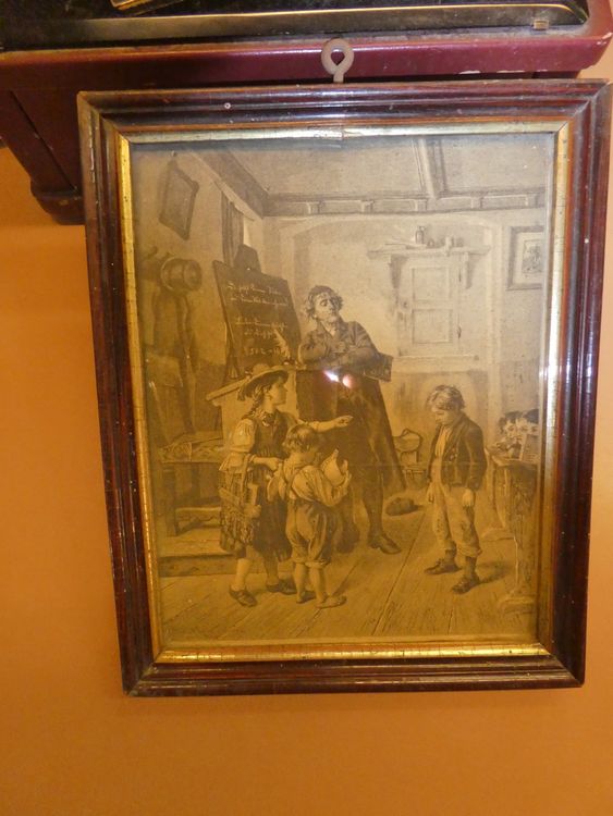 Antikes Schulbild, gerahmt, signiert R.B.G (Gebraucht) in Chur für CHF 30 – mit Lieferung auf ...