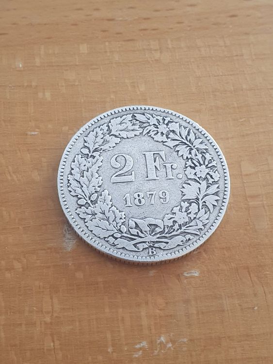Schweizer Silber münzen Abart Verdrehung 2 Franken 1879, 330 (Gebraucht) in Hägendorf für CHF 12 ...