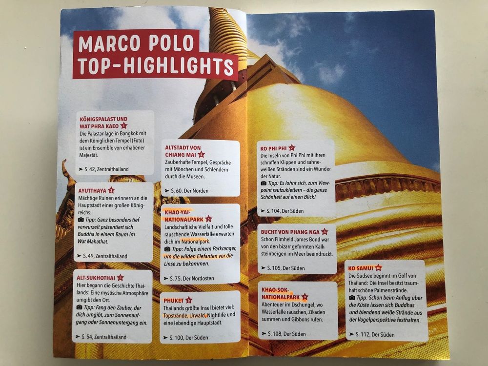 Reiseführer: Thailand + Landkarte, Marco Polo, Ausgabe 2023 (Gebraucht) in Biel/Bienne für CHF 5 ...
