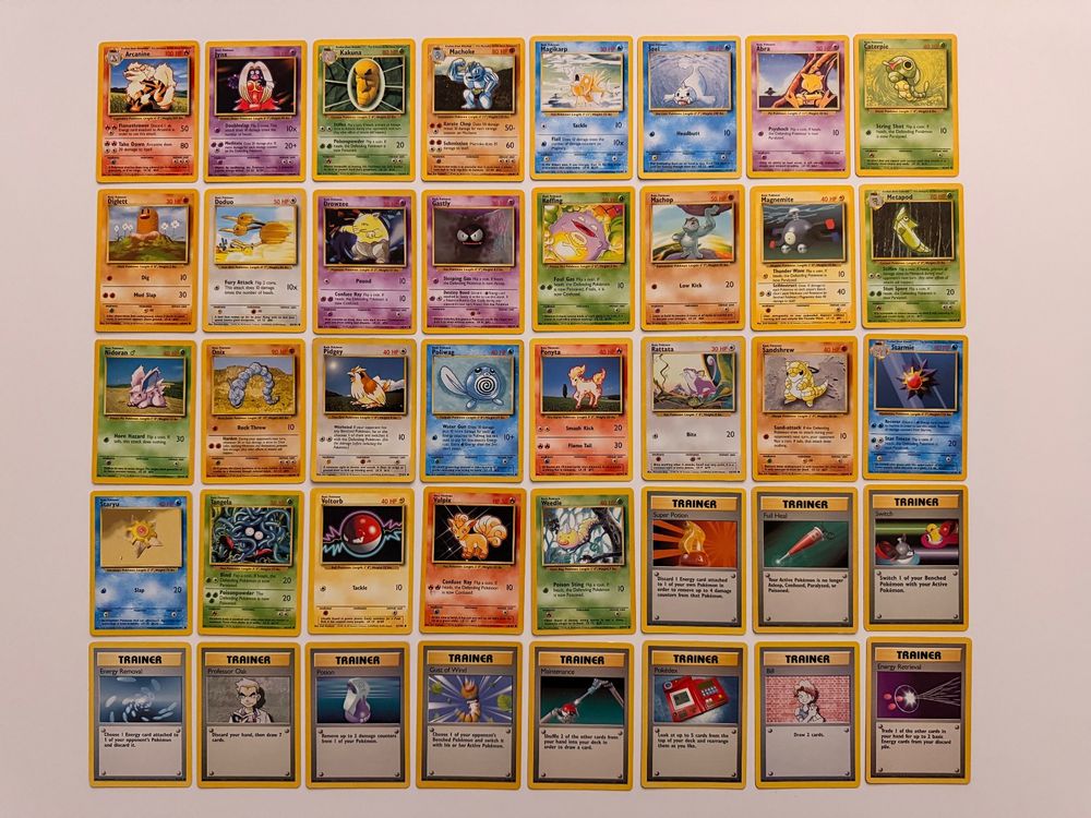 Base Set 40 Pokémon Karten Bundle WOTC 1999 Vintage (Gebraucht) in ...