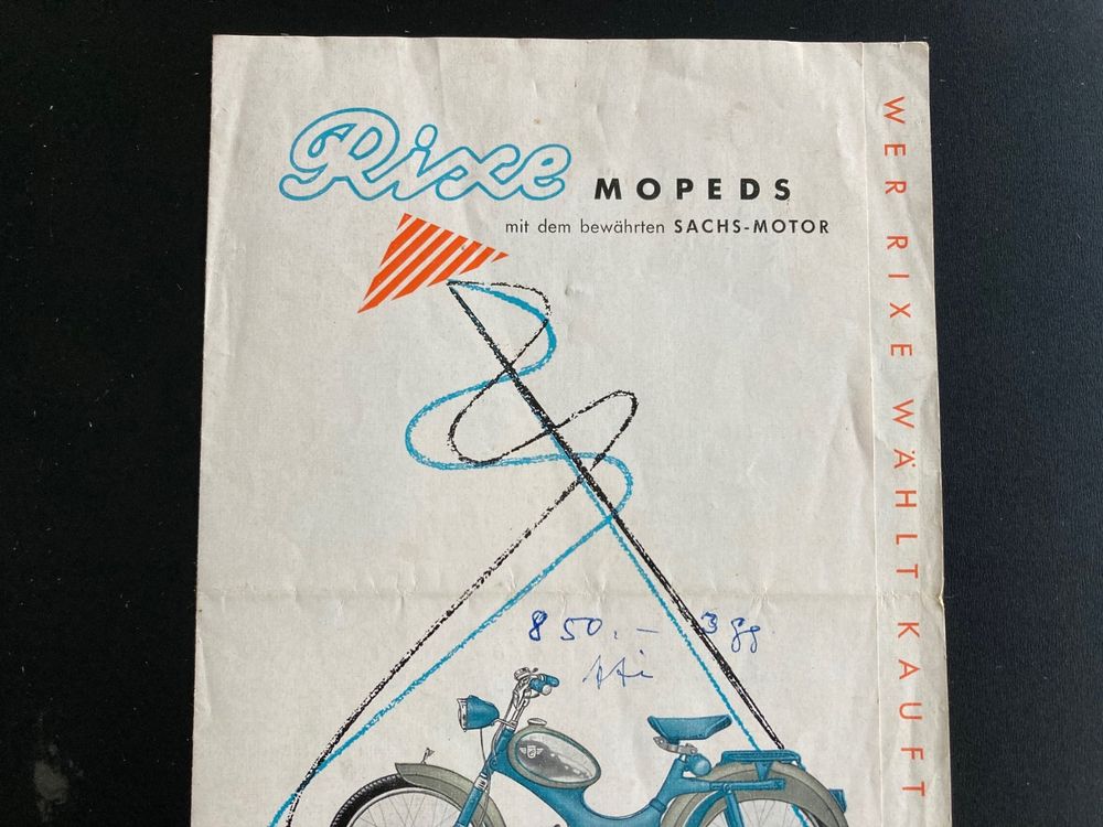 Rixe Moped Mofa Sachs Prospekt 50er Jahre | Kaufen auf Ricardo