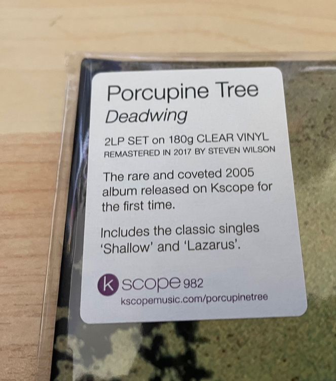 Porcupine Tree Deadwing Clear Vinyl RAR Steven Wilson RAR | Kaufen auf ...