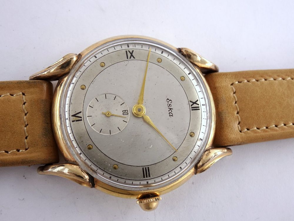 ESKA WATCH 1950ER HANDAUFZUG HERREN SAMMLERUHR | Kaufen auf Ricardo
