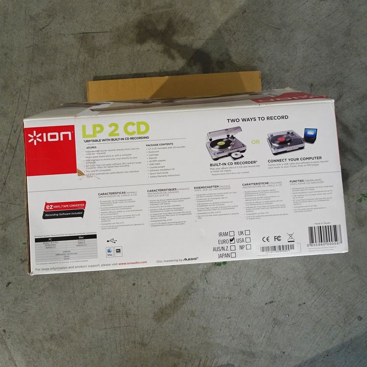 Ion LP 2 CD Plattenspieler m. CD-Brenner (Neu (gemäss Beschreibung)) in ...
