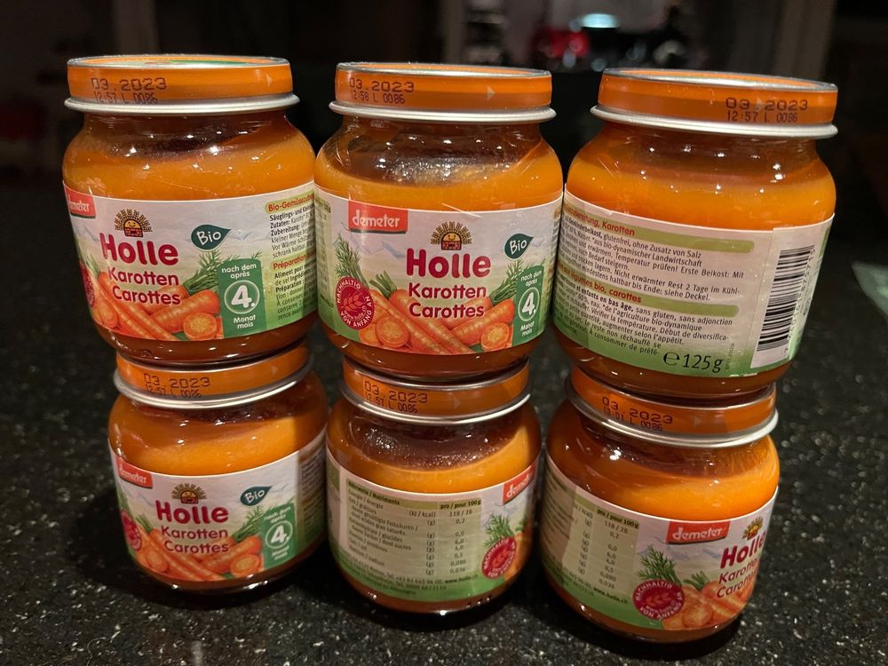 Babynahrung Holle Demeter Karotten 6 Dosen (Neu und originalverpackt ...