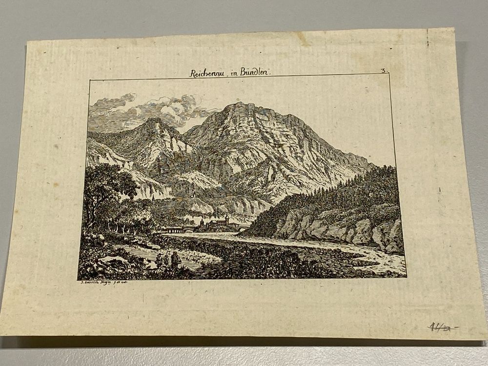 Kupferstich "Reichenau in Bündten" 1780 Bündner (Gebraucht) in Triesen für CHF 20 – mit ...
