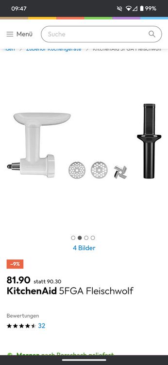 KitchenAid 5FGA Fleischwolf, neuwertig (Gebraucht) in Rorschach für CHF ...