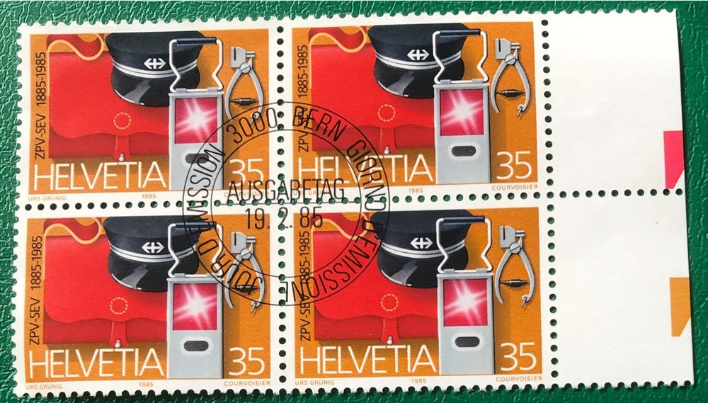 4 er Block Nr. 711 mit ETStempel Bern (Gebraucht) in Aarau für CHF 0.6 ...