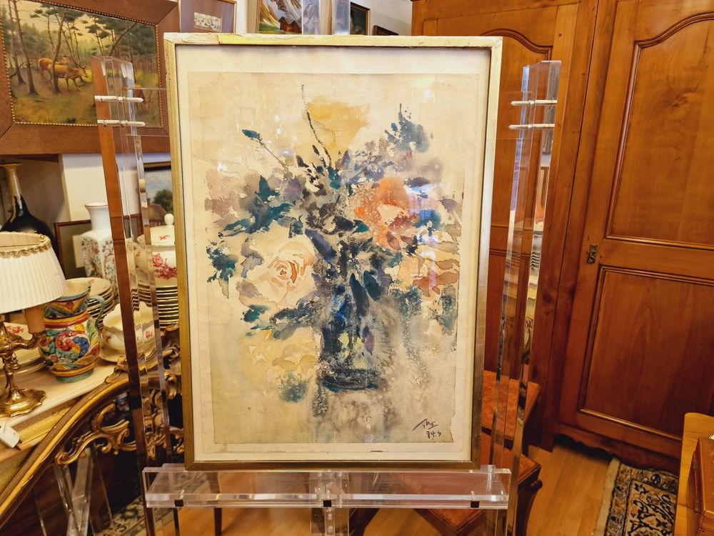 AQUARELL STILLLEBEN GEMÄLDE, SIGNIERT | Acheter sur Ricardo