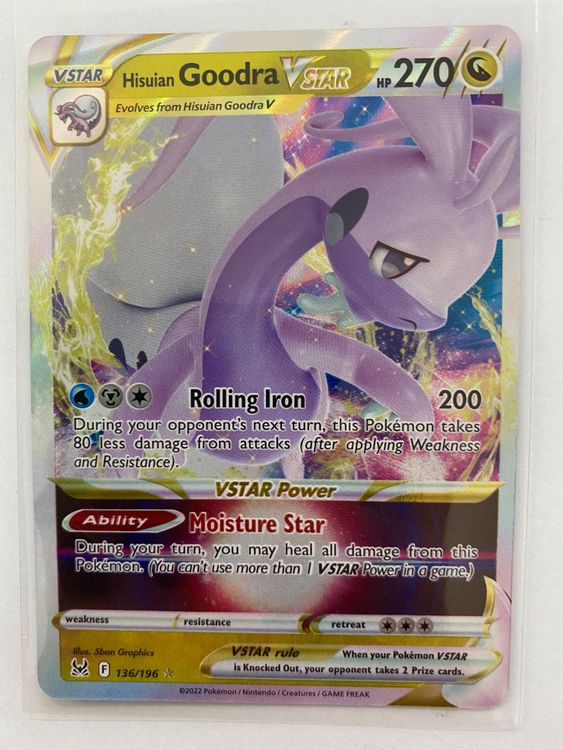 Pokemon Hisuian Goodra VStar 136/196 Lost Origin EN (Neu (gemäss ...