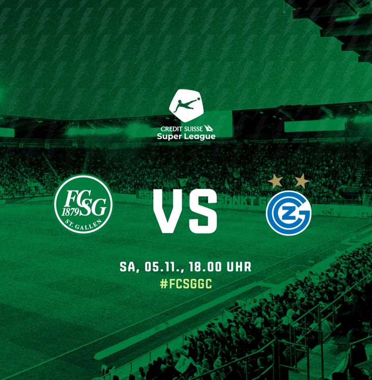 FCSG - GC, Sa. 05.11.2022, 18 Uhr, Kybunpark Haupttribüne (Neu und ...