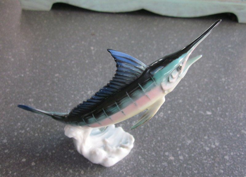 Hutschenreuther Porzellan-Figur Schwertfisch, G. Granget (Gebraucht) in ...