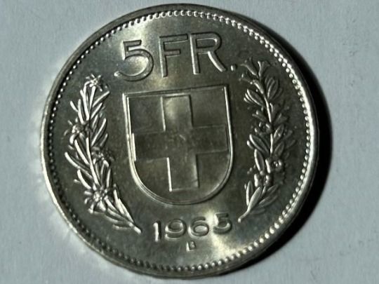 5.- (5 Franken), 1965 (Silber) (Gebraucht) in Bettwiesen für CHF 11.8 – mit Lieferung auf ...