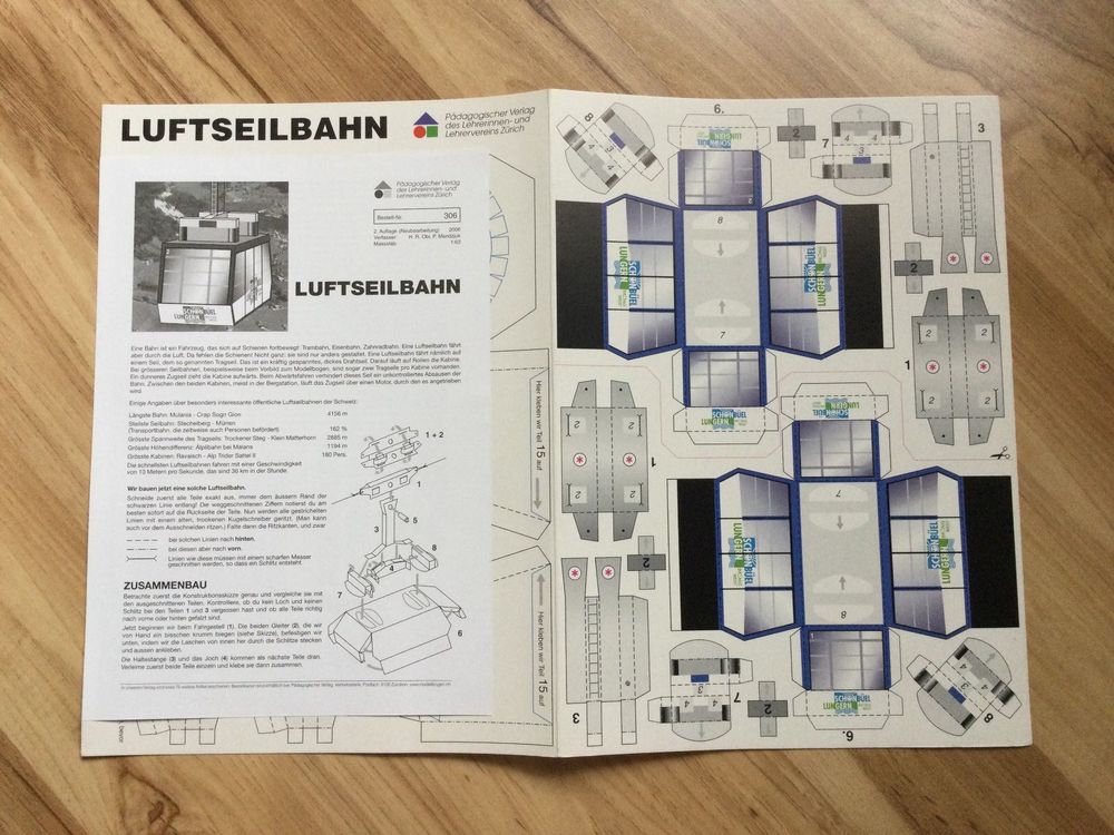 Bastelbogen Luftseilbahn | Kaufen auf Ricardo