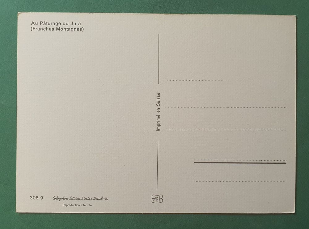 AK CP Franches Montagnes Freiberge JU Au Paturage Pferde (Gebraucht) in Rheinfelden für CHF 1 ...