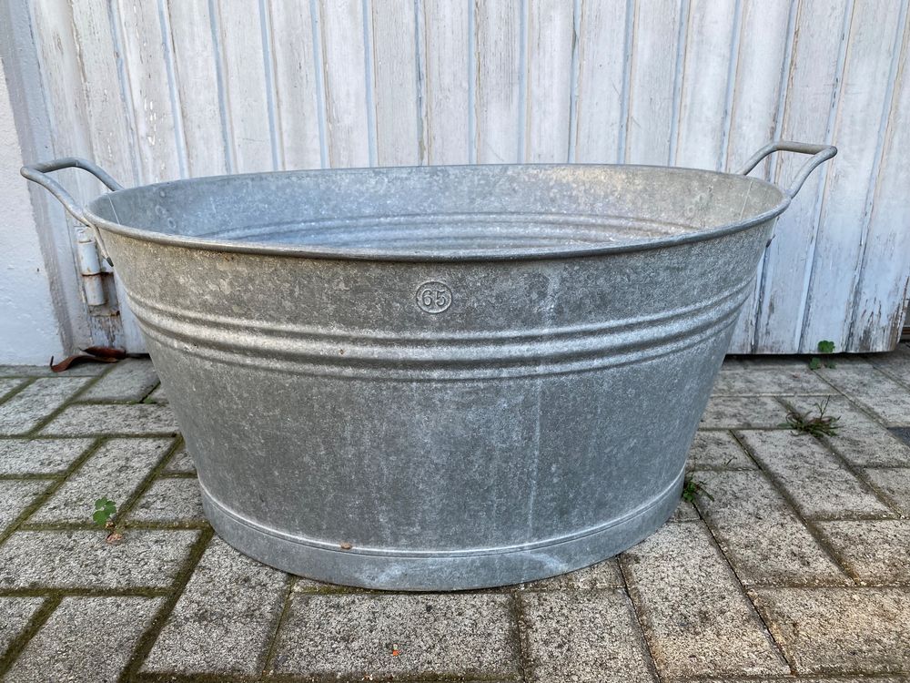 wanne-bottich-zuber-verzinkt-antik-65-lt-gebraucht-in-wittwil-f-r-chf