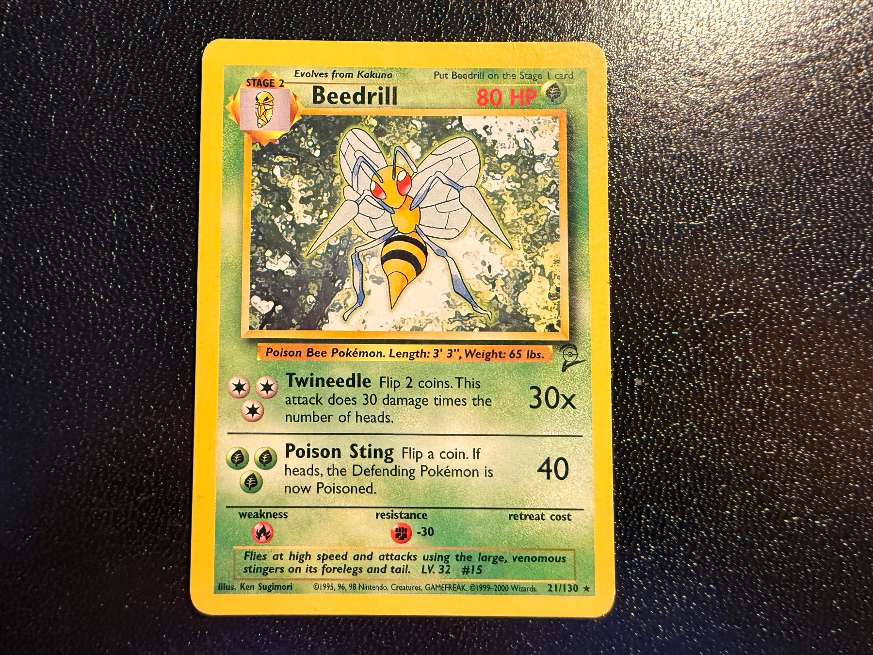 Beedrill Rare Base Set 2 21/130 Pokémon WOTC 2000 Vintage (Gebraucht ...