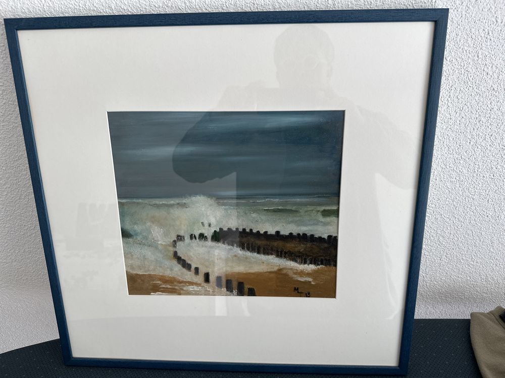 Der Strand Bild gemalt von DONNA LEON‘s Freundin | Kaufen auf Ricardo