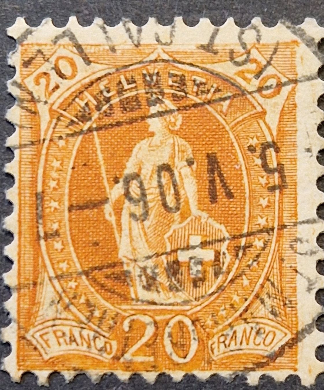 86A Feld 233 ohne und mir R01 Stehende Helvetia (Gebraucht) in ...