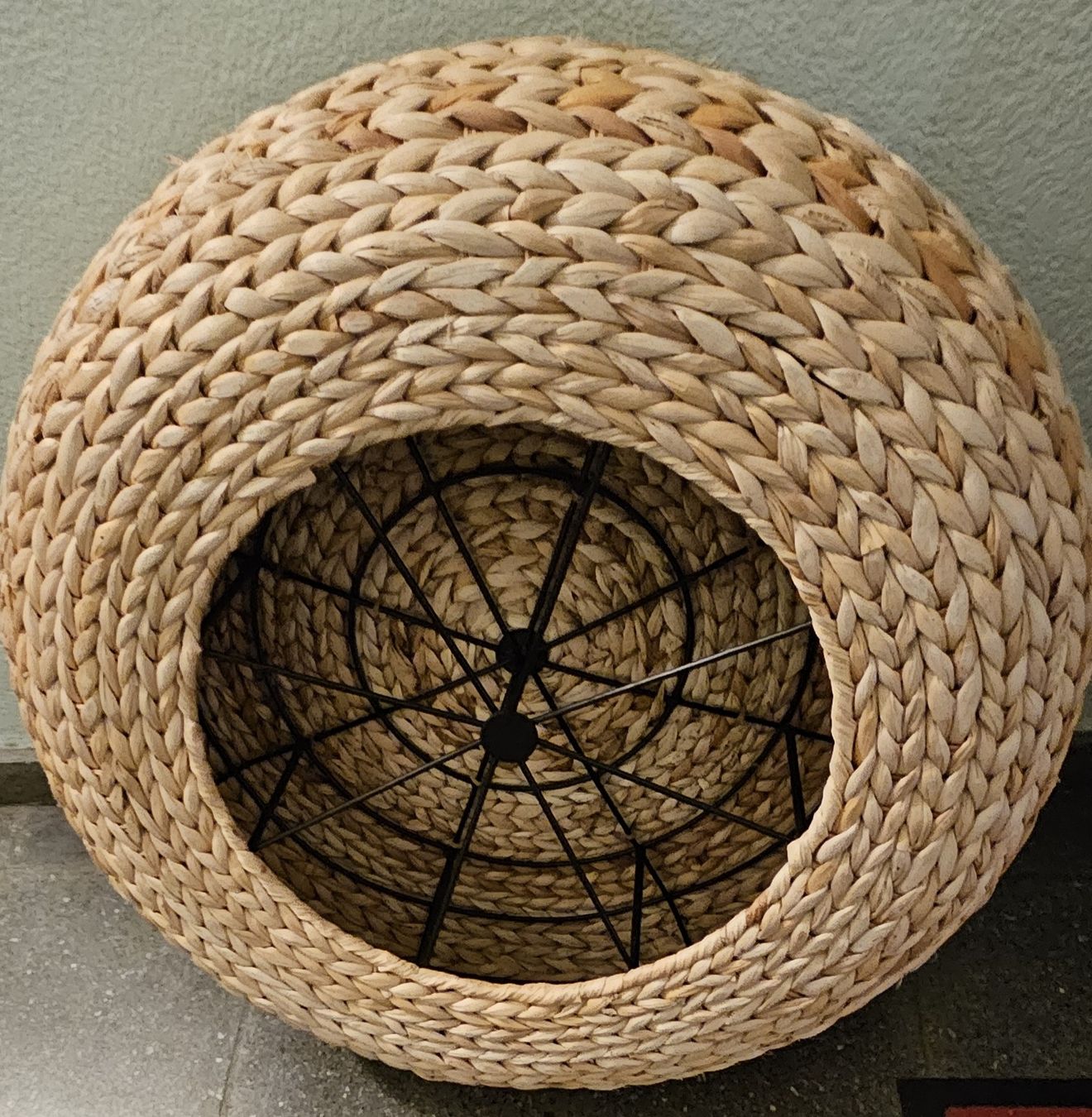 IKEA Alseda Sitzkissen=Pouf aus Bananenstaudenfasern Ø 60 cm (Gebraucht ...