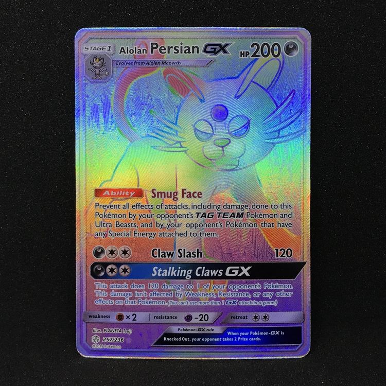Alolan Persian GX Rainbow Secret Pokemon Persian/Snobilikat (Neu ...