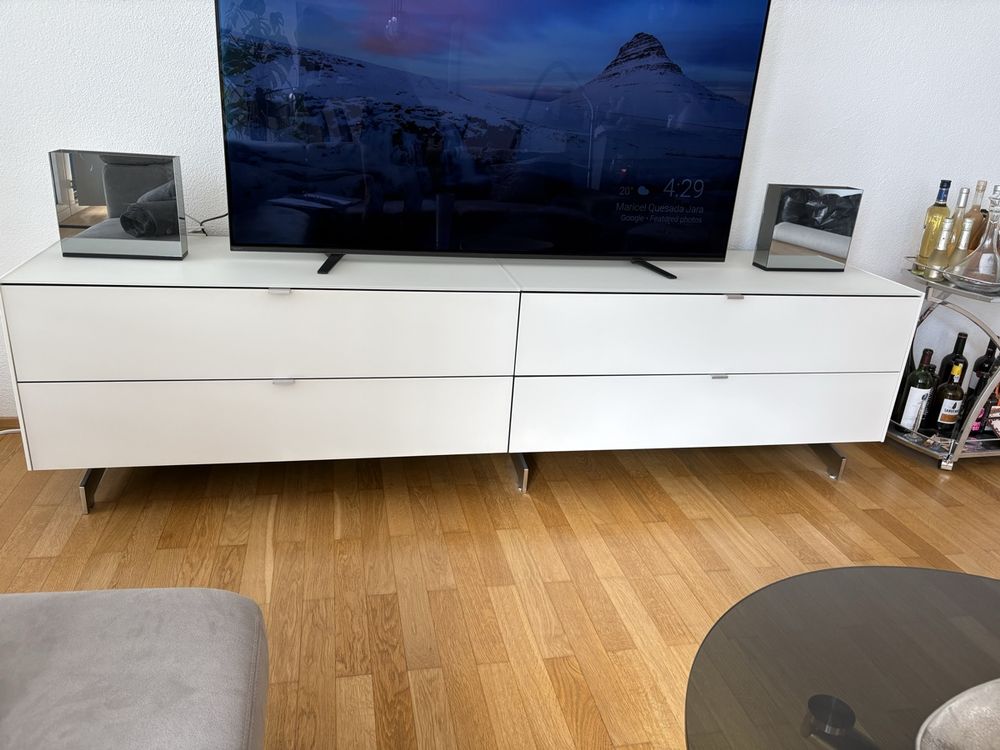 White TV Stand / low board (Neu (gemäss Beschreibung)) in Root D4 für ...