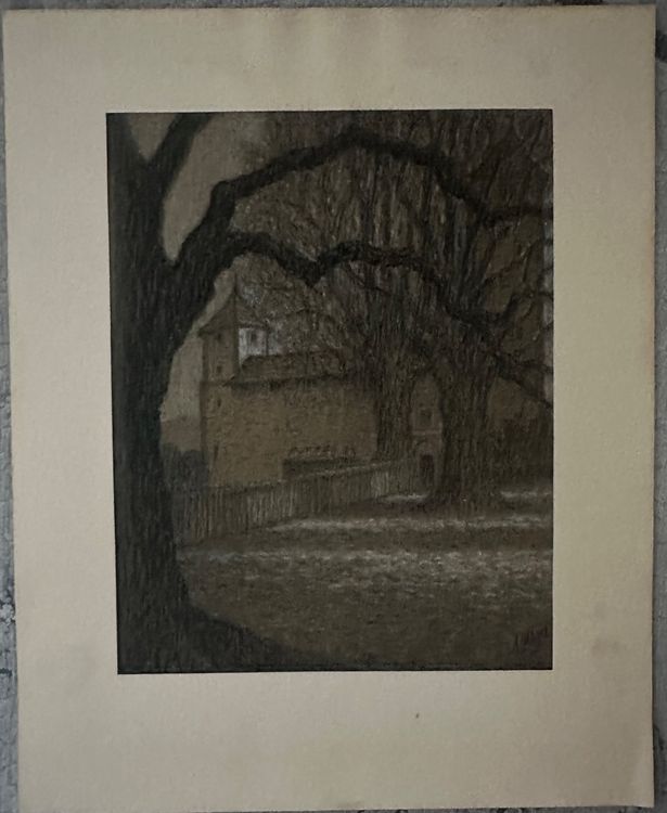 Schloss Ansicht Kohle Zeichnung Unl.Sig | Kaufen auf Ricardo