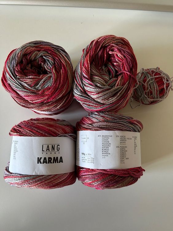 Wolle / Lang Yarns Karma ca. 390 gr (Neu (gemäss Beschreibung)) in Glashütten für CHF 26 – mit ...