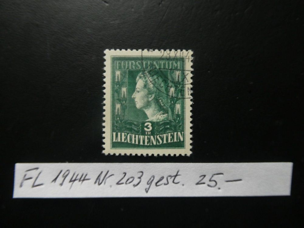 FL 1944 Nr. 203 gestempelt (Gebraucht) in Lausen für CHF 5 – mit Lieferung auf Ricardo kaufen