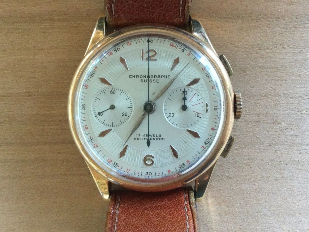 Chronographe Suisse Herren-Armbanduhr 1945 (Gebraucht) in Wisen SO für CHF 401 – nur Abholung ...