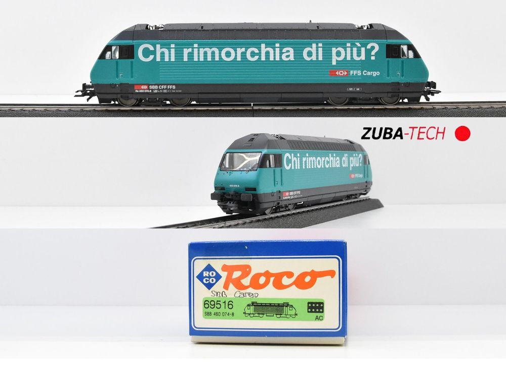 Roco 69516 E-Lok Re 460 SBB Cargo H0 WS Analog mit OVP (Gebraucht) in ...