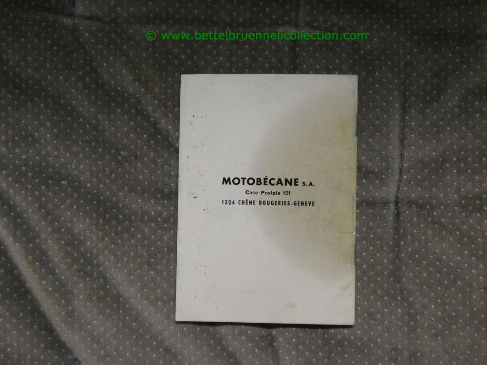 Motobécane Cady/M1/M1PR/M1PRT 1972 Betriebsanleitung deutsch | Kaufen ...