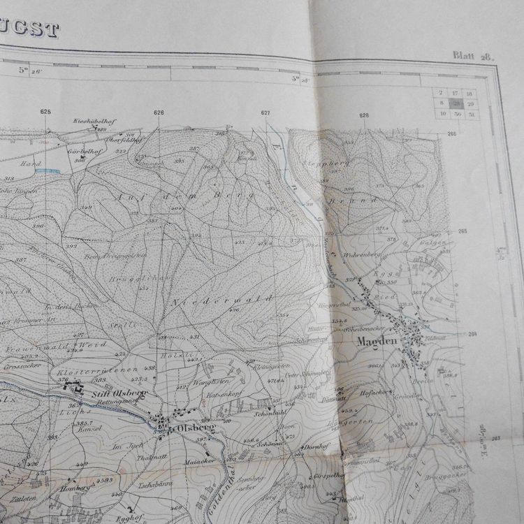 Topo-Karte,1925,Kaiseraugst-Nusshof-Liestal-Magden-Arisdorf | Kaufen ...