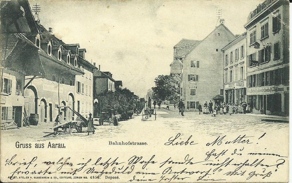 AK AARAU WIRTSCHAFT J. EGGIMAN (BÄREN) BAUERNHOF 1902 (Gebraucht) in Aarau für CHF 40 – mit ...