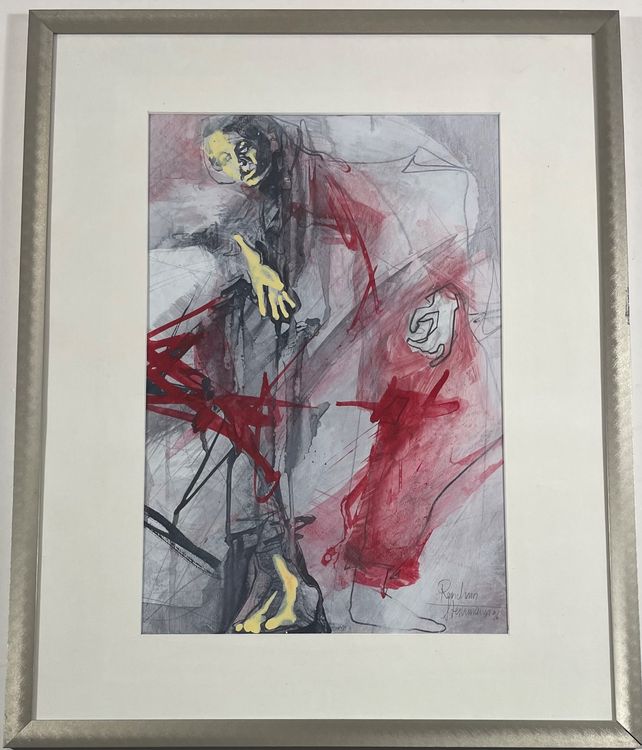 Grosse Interessante Mischtechnik unleserlich Signiert | Kaufen auf Ricardo