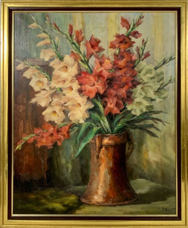 Grosses Stillleben Gemälde Blumen in Vase unles. Signiert (Gebraucht) in Root für CHF 40 – mit ...