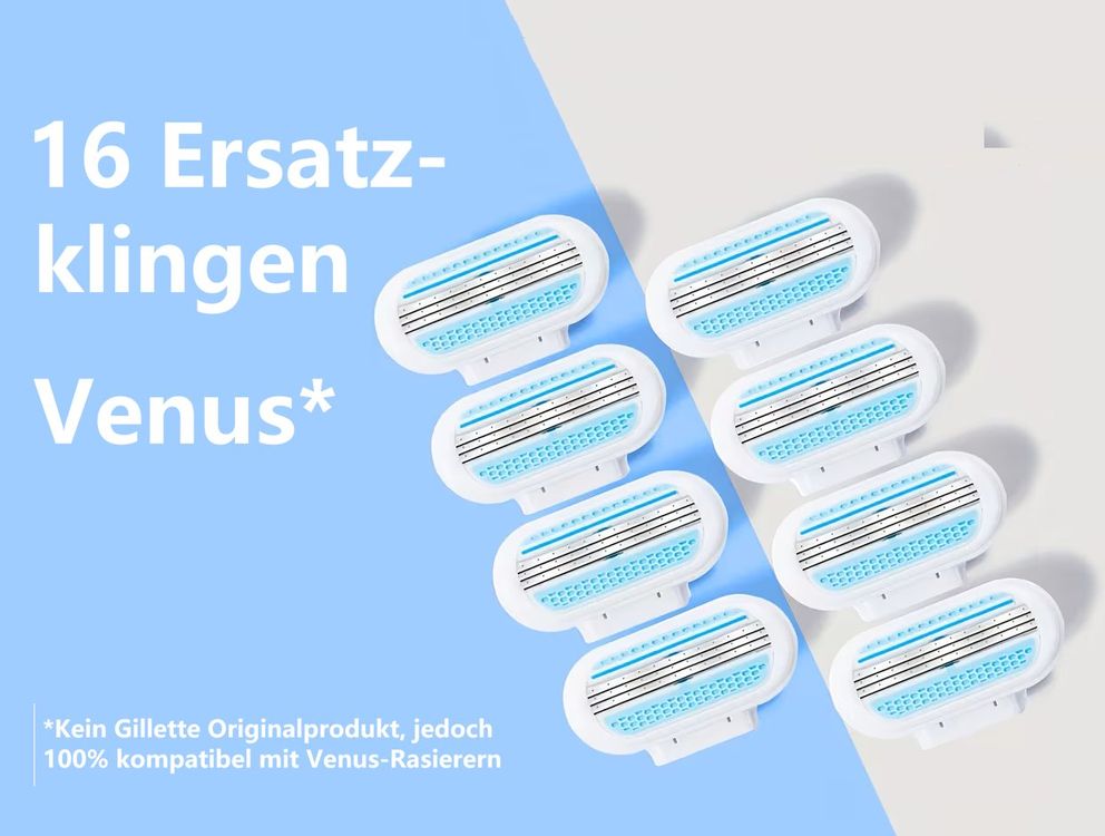 16 x kompatible Gillette Venus Rasier-Klingen Rasierer (Neu und ...