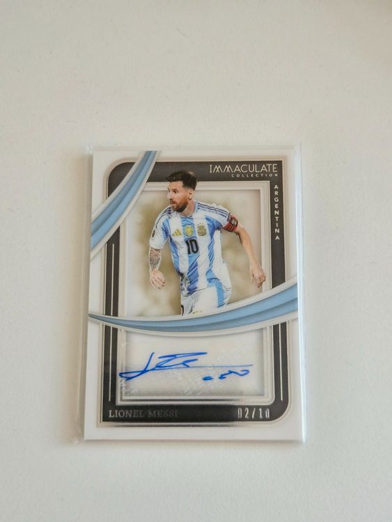 Panini Immaculate Lionel Messi Shadowbox Autogramm 02/10 (Neu (gemäss ...