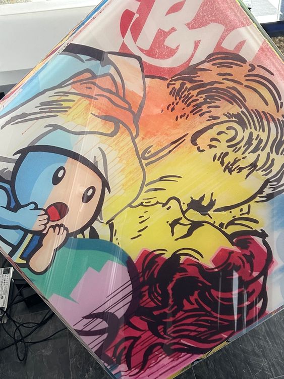 BUSTART. Pop Art Glas Würfel 70 x 70 x 70 cm UNIKAT | Kaufen auf Ricardo