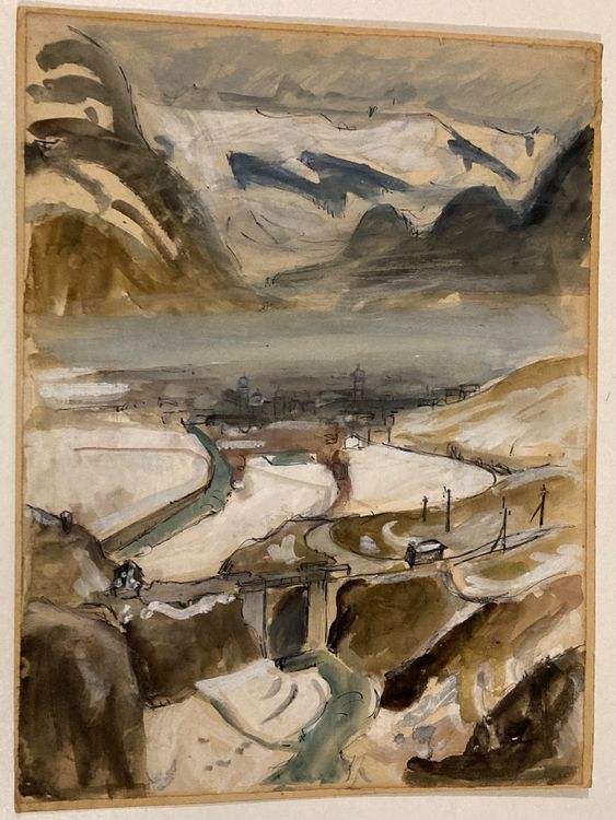 Albert Neuschwander (1905-1975) Winterlandschaft Gouache (Gebraucht) in ...