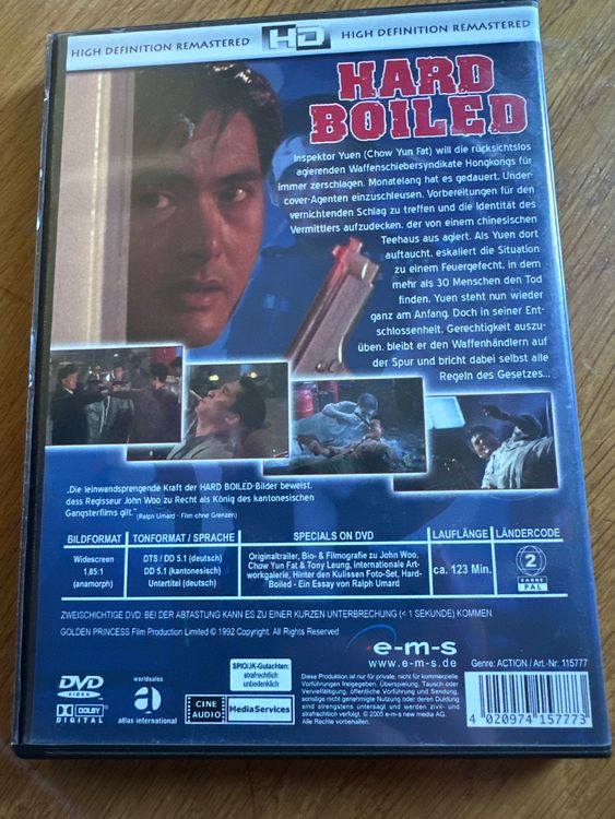 Hard Boiled dvd Chow Yun Fat uncut (Gebraucht) in Benken ZH für CHF 8.9 ...