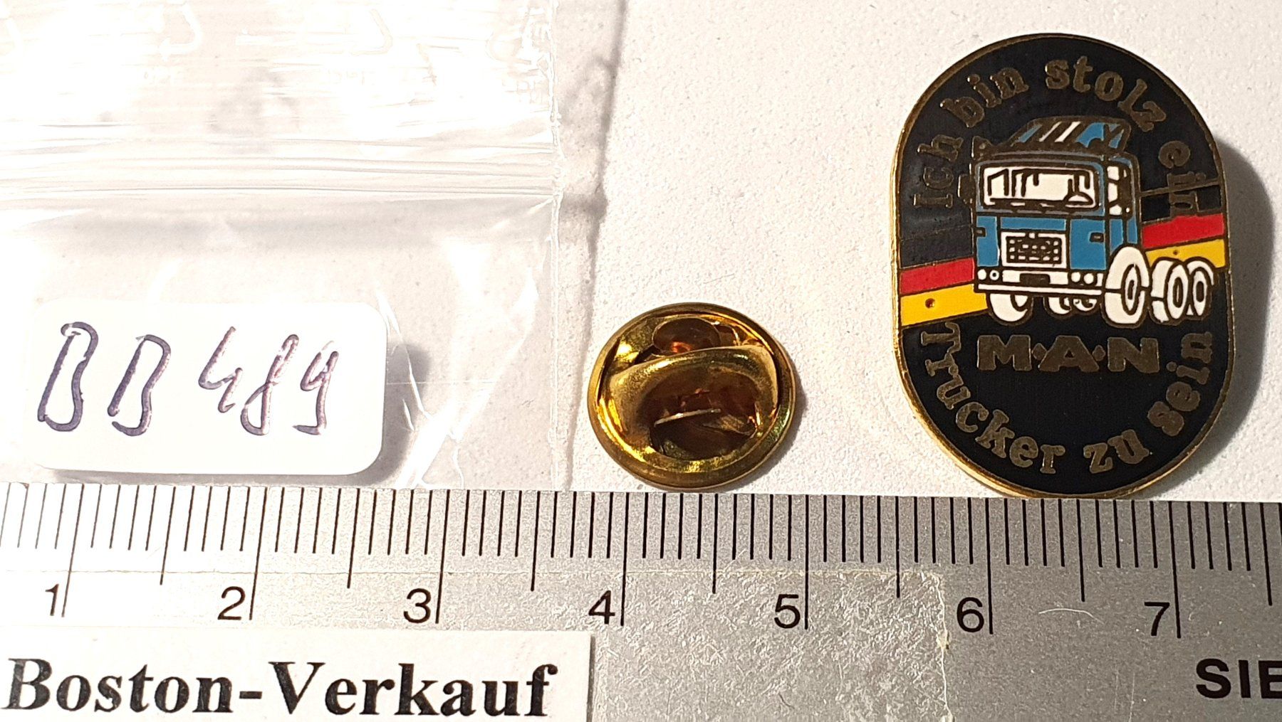 BB489 - Pin Ich bin stolz ein Trucker zu sein - MAN (Gebraucht) in ...