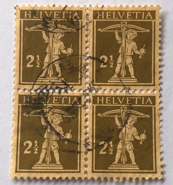 4 er Block Nr.169 mit Stempel Tellknabe | Kaufen auf Ricardo