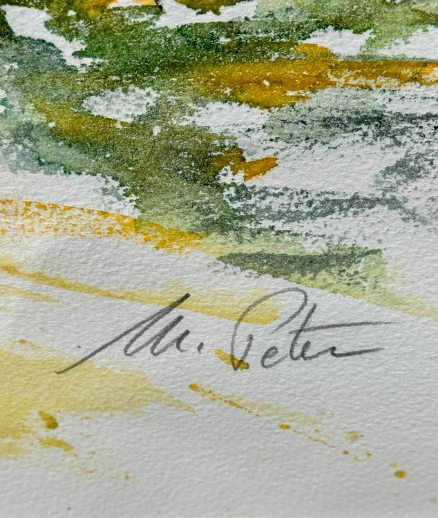 Grosses Aquarell Hahn von Marlene Peter | Kaufen auf Ricardo