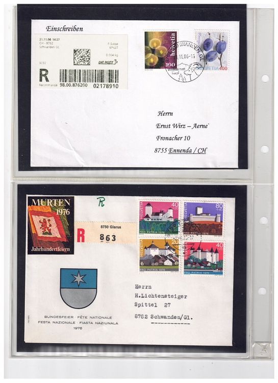 Sammlung, 20 interessante eingeschriebene Briefe (Gebraucht) in Näfels ...