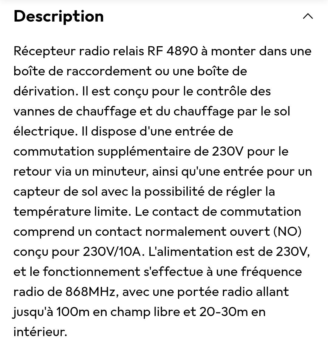 Delta Dore RF 4890 Récepteur de chauffage sans fil module él (Neu und ...