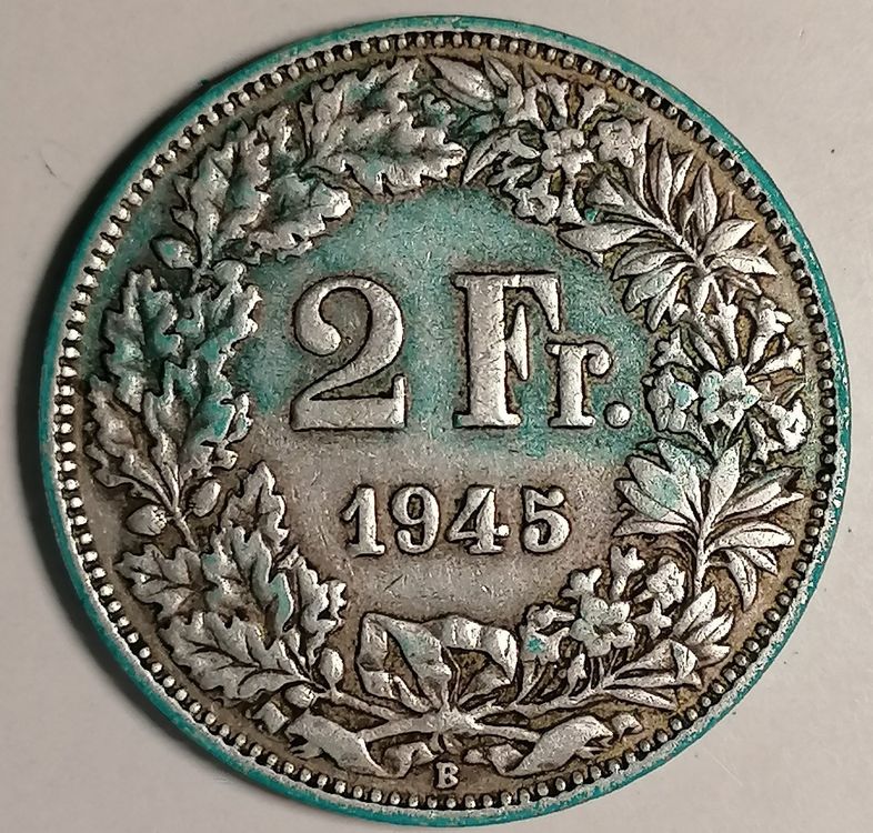 2 Franken Schweiz 1945 (Gebraucht) in Stalden (Sarnen) für CHF 15 – mit Lieferung auf Ricardo kaufen