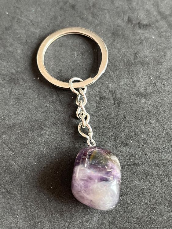 Amethyst 🔑 Schlüsselannhänger – Ruhe & Intuition – Talisman (Neu ...