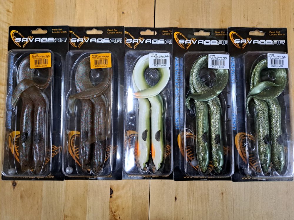 5er Set Savage Gear Real Eel 30cm, 56g (Neu und originalverpackt) in ...