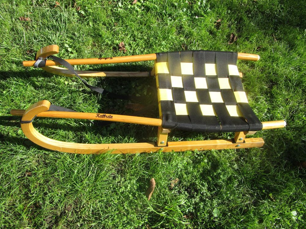 Holzrodel Rodel Schlitten Kathrein ca 46x25x112cm (Gebraucht) in ...